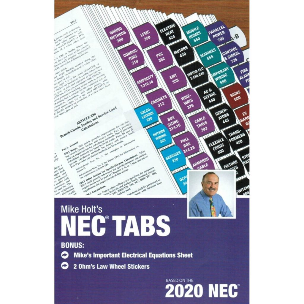 Mike Holt’s NEC 2020 Tabs | Palm Construction School
